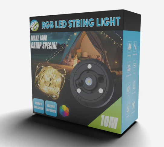 On The Road RV 10 LED String Light USB-C – Ashmores Caravan Services ...