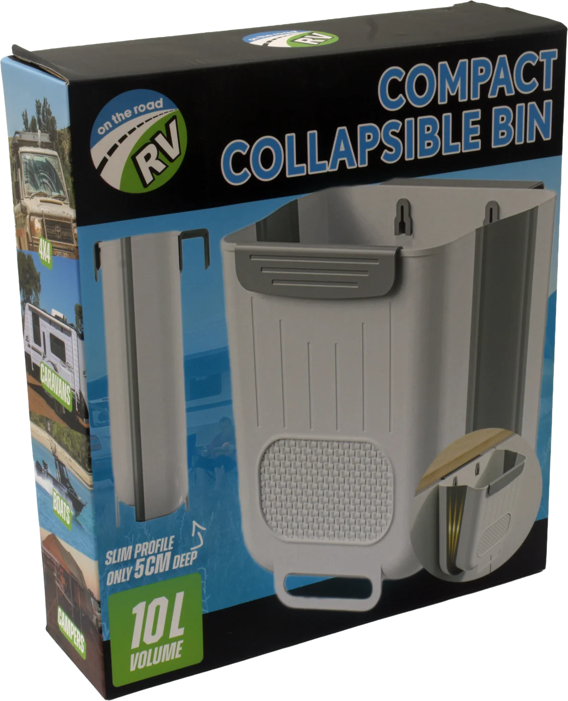 On The Road 10L Folding Trash Can | Caravan Accessories Australia ...